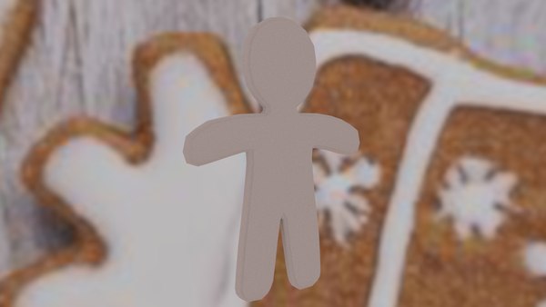3D Gingerbread man Cookie model - TurboSquid 1984220