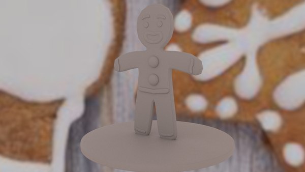 3D Gingerbread man Cookie model - TurboSquid 1984220
