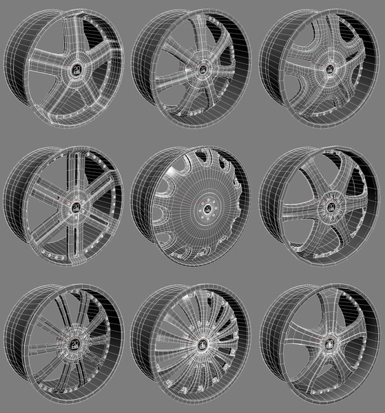 free rims tis alloys packs 3d model