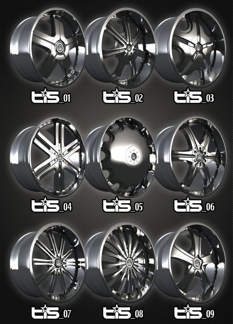Free Rims Tis Alloys Packs 3d Model