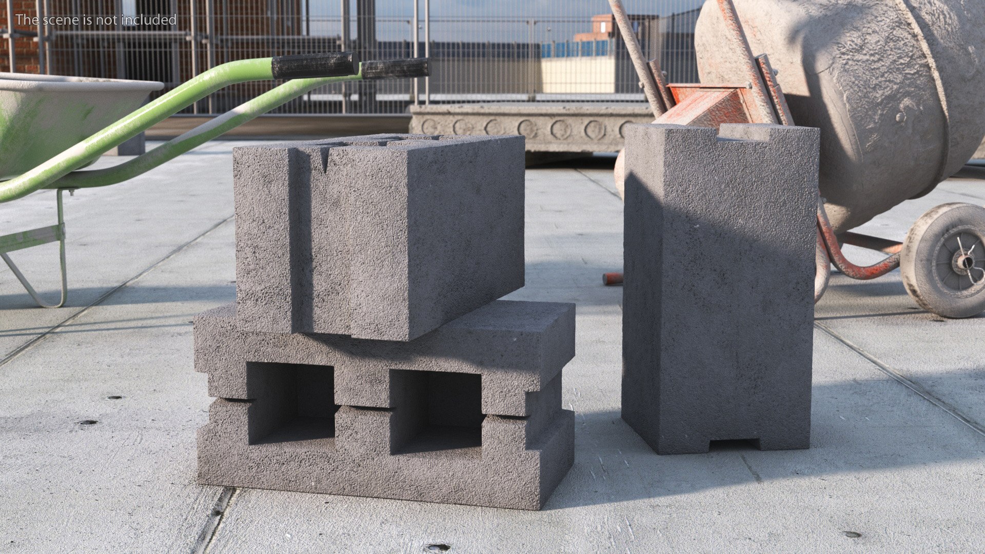 Hollow Concrete Wall Brick 3D Model - TurboSquid 2350446