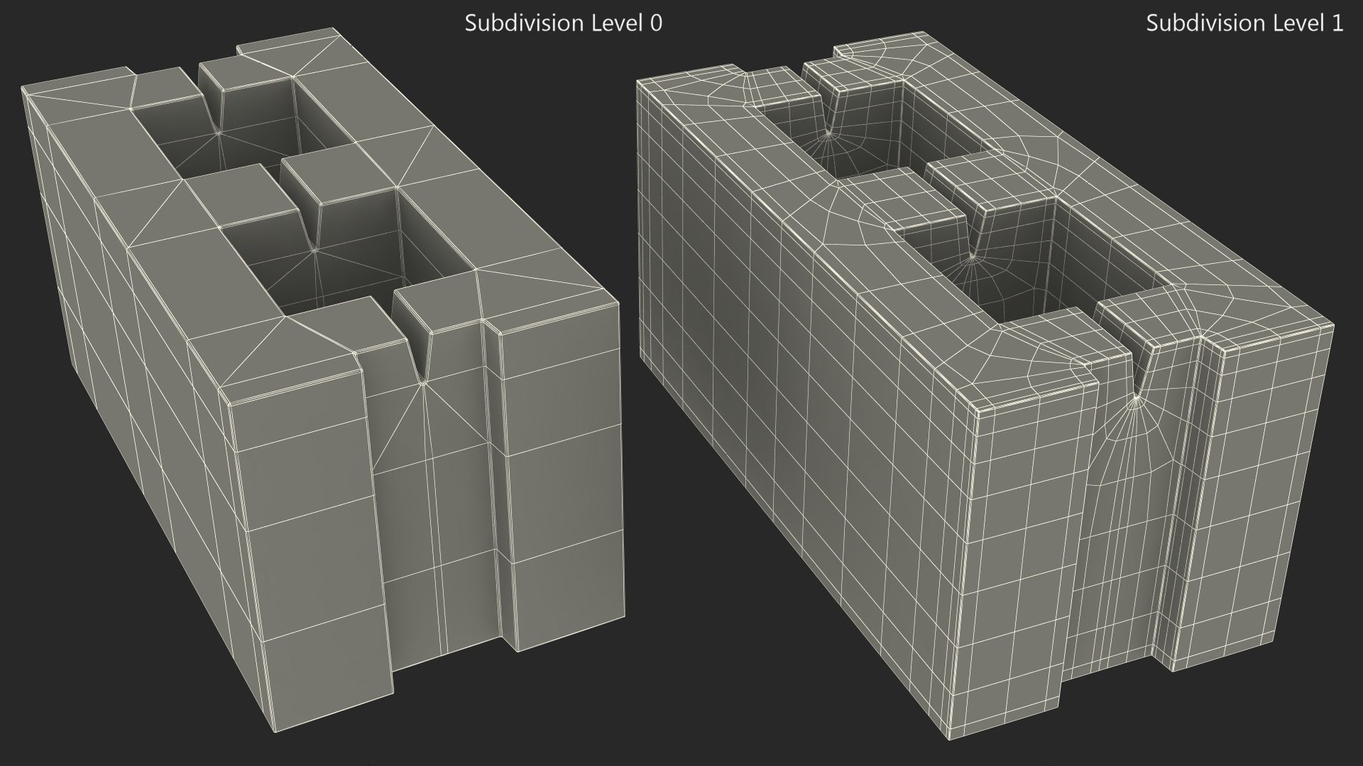 Hollow Concrete Wall Brick 3D Model - TurboSquid 2350446