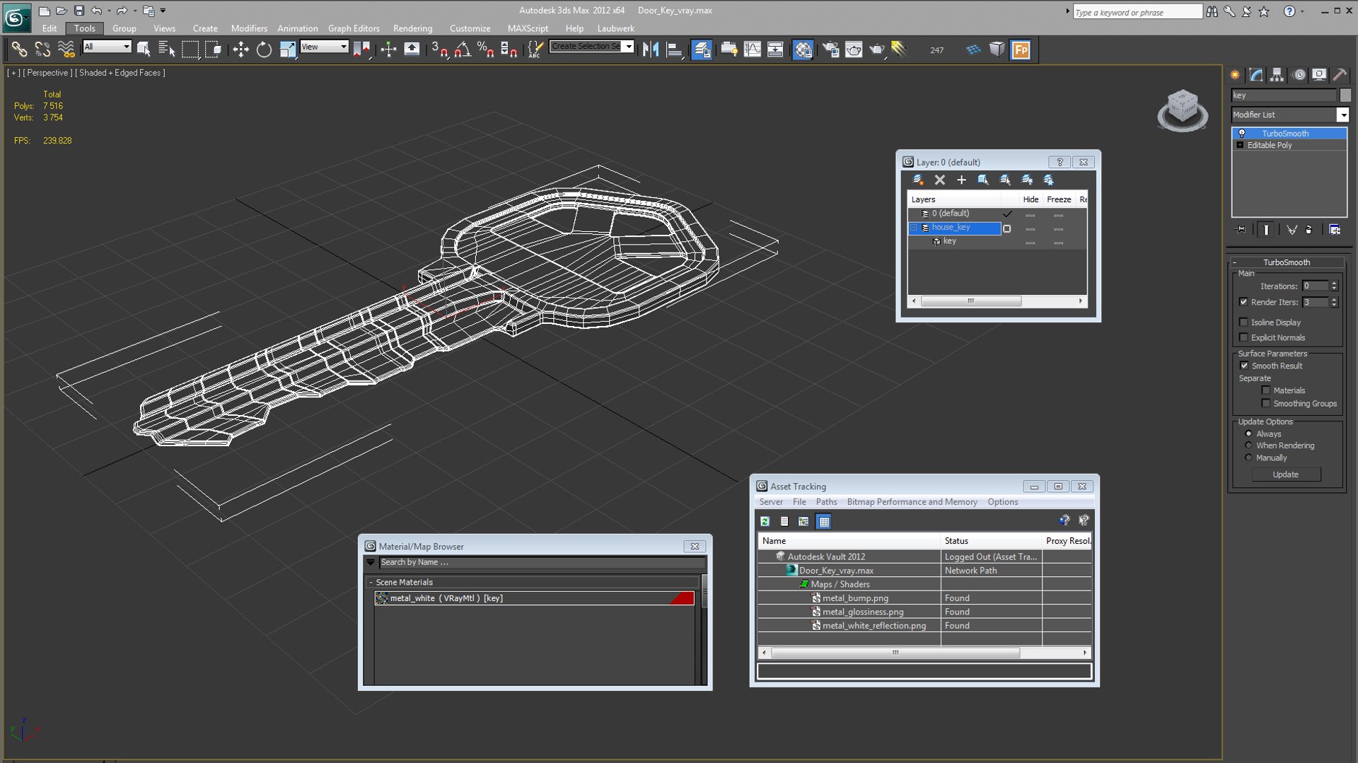 Door Key 3D Model - TurboSquid 1232617