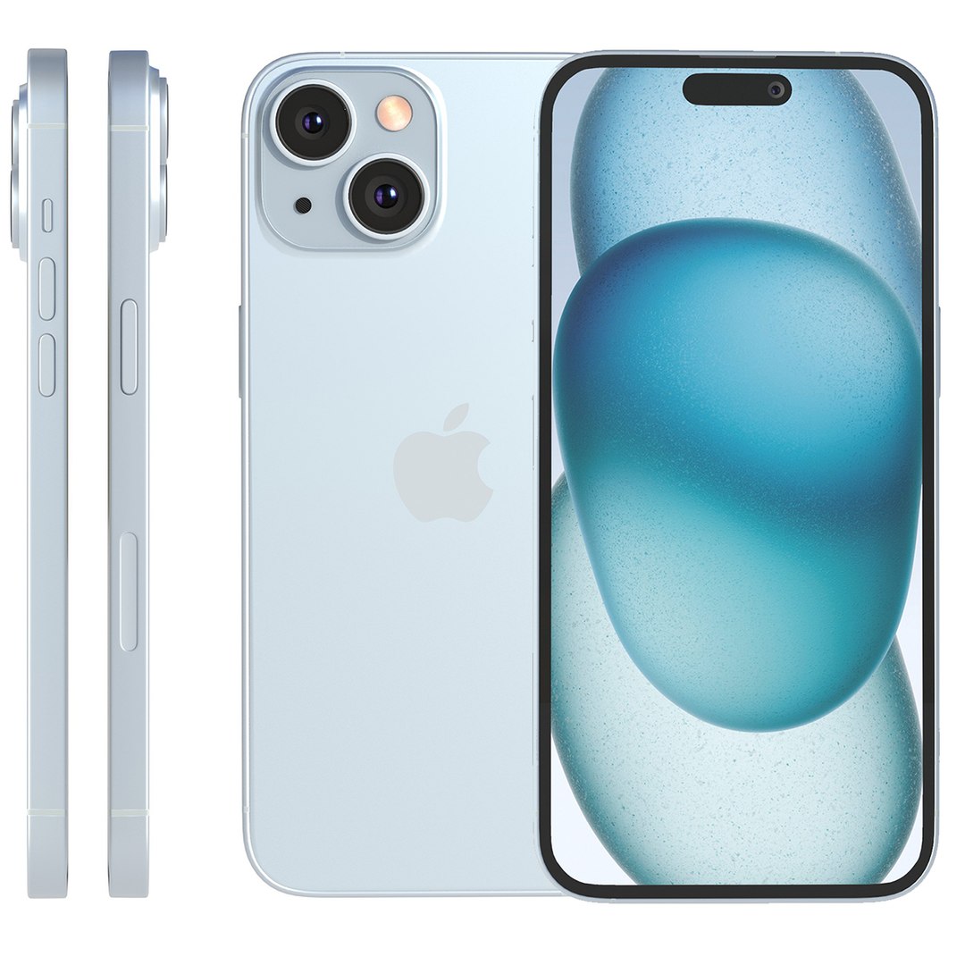 Apple IPhone 15 Blue 3D Model - TurboSquid 2133300