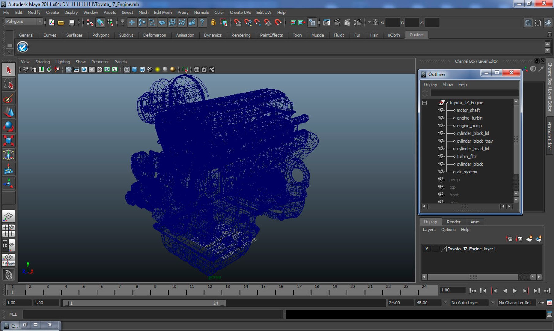 Toyota Jz Engine 3D Model - TurboSquid 1269386