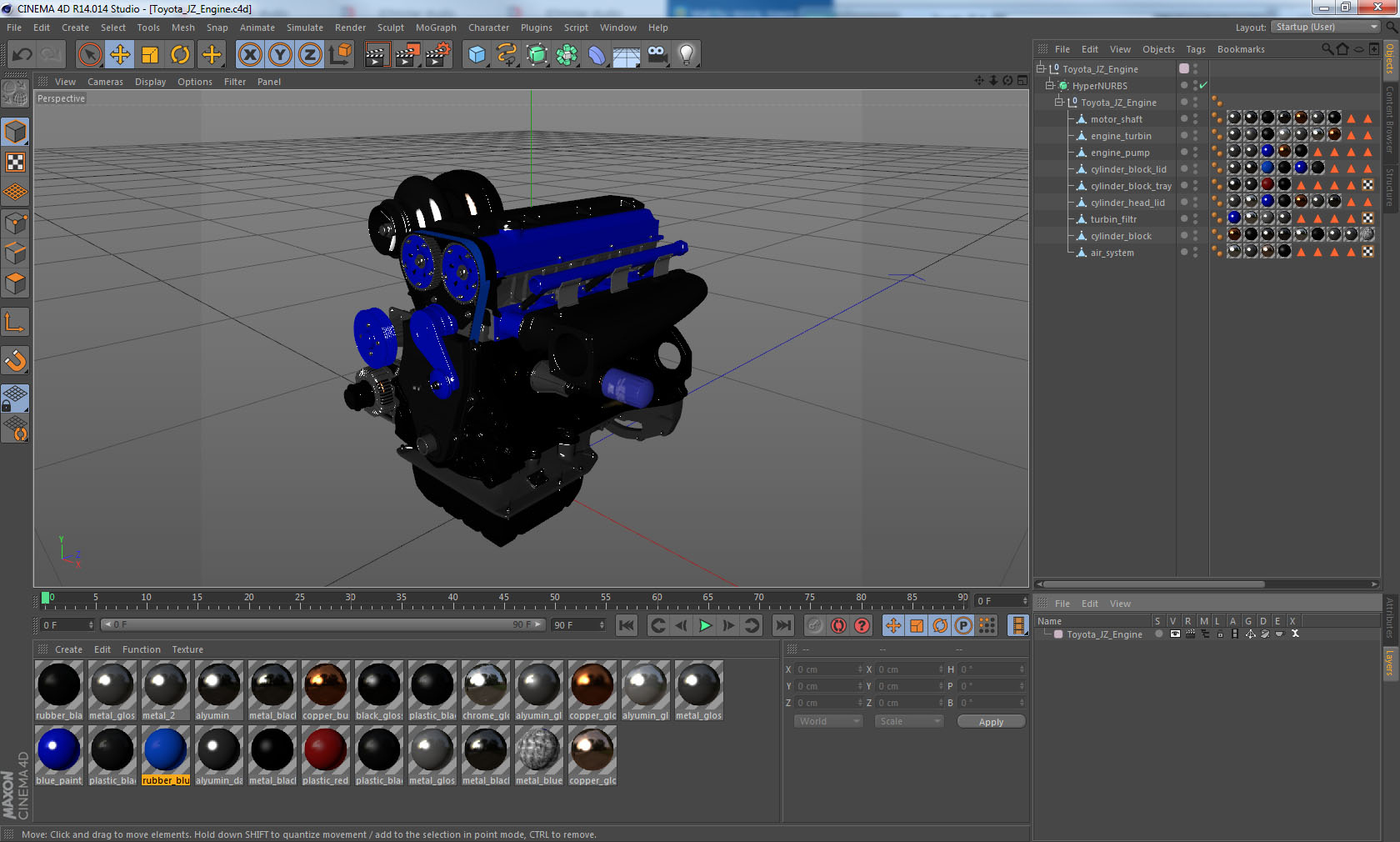 Toyota jz engine 3D model - TurboSquid 1269386