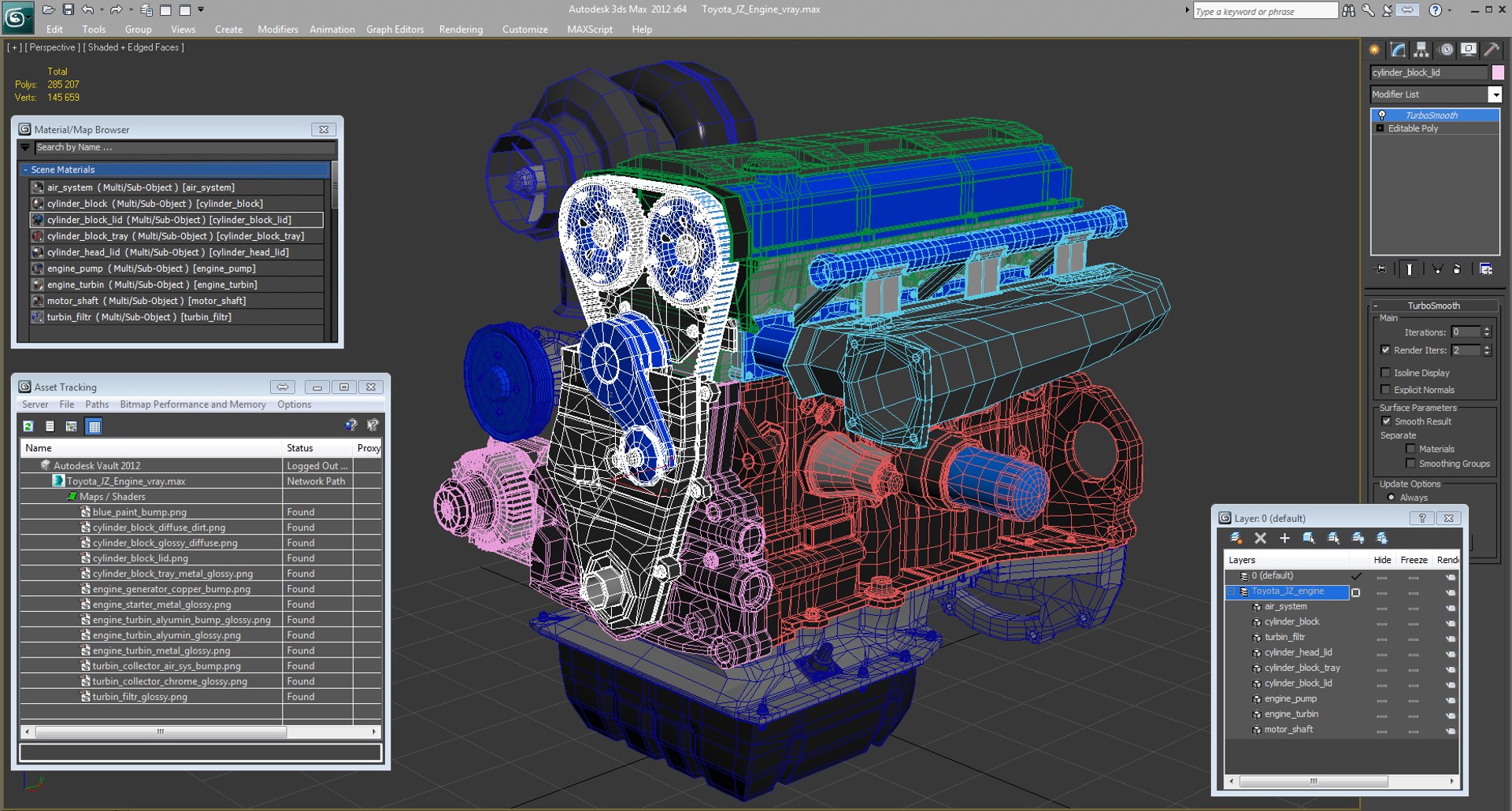 Toyota Jz Engine 3D Model - TurboSquid 1269386