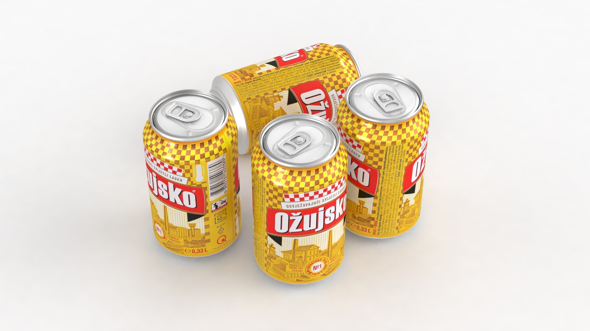 3D Beer Can Ozujsko 330ml 2021 - TurboSquid 1764365