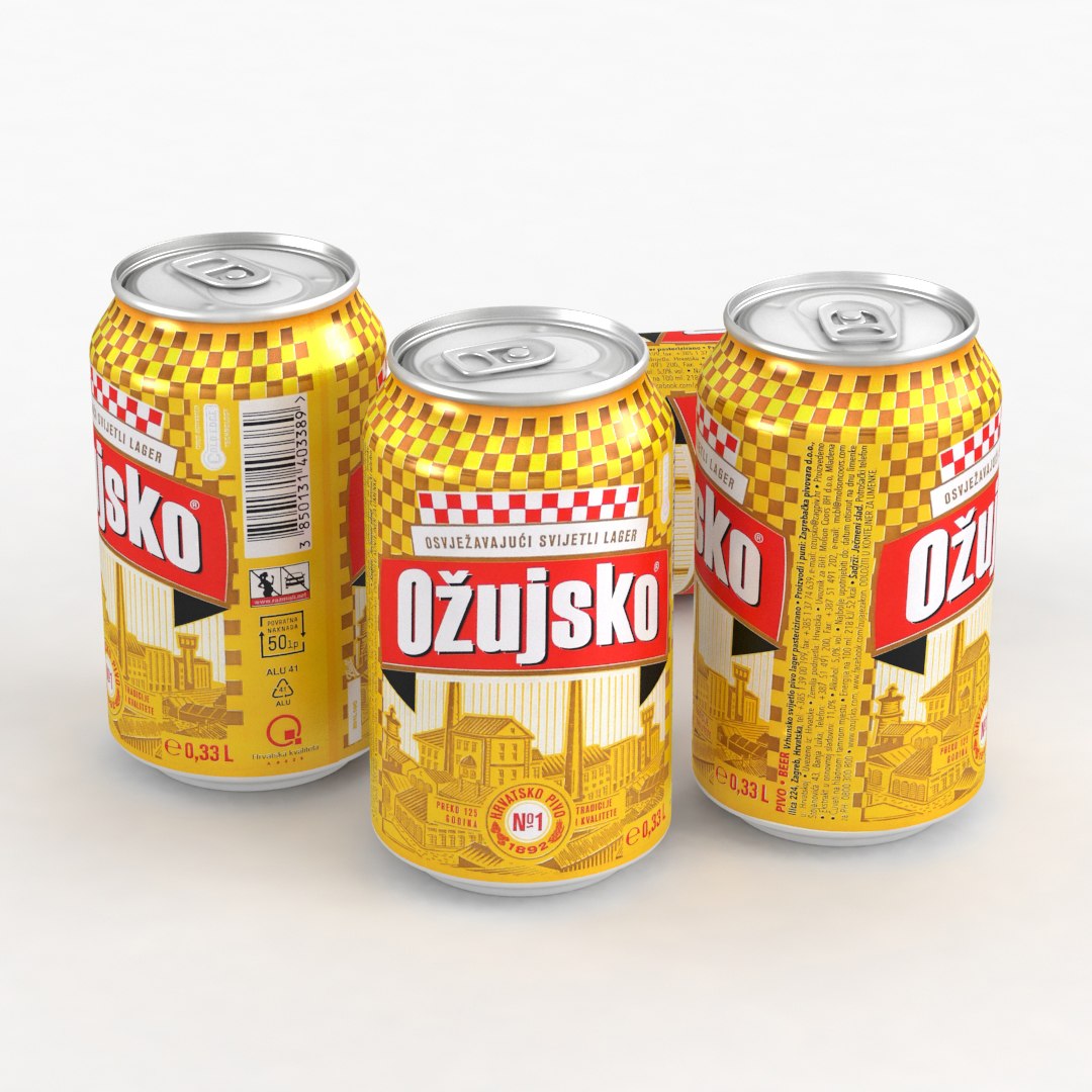 3D Beer Can Ozujsko 330ml 2021 - TurboSquid 1764365