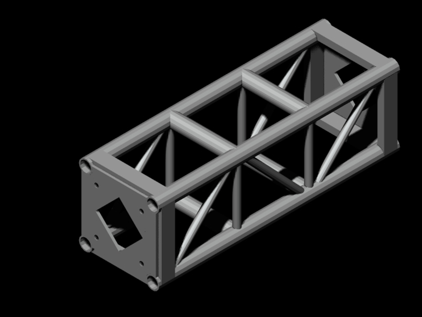 free light bolted trusses 3d model