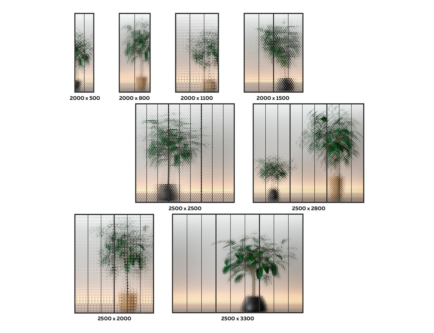 Glass Partition Set 02 3D Model - TurboSquid 1905662