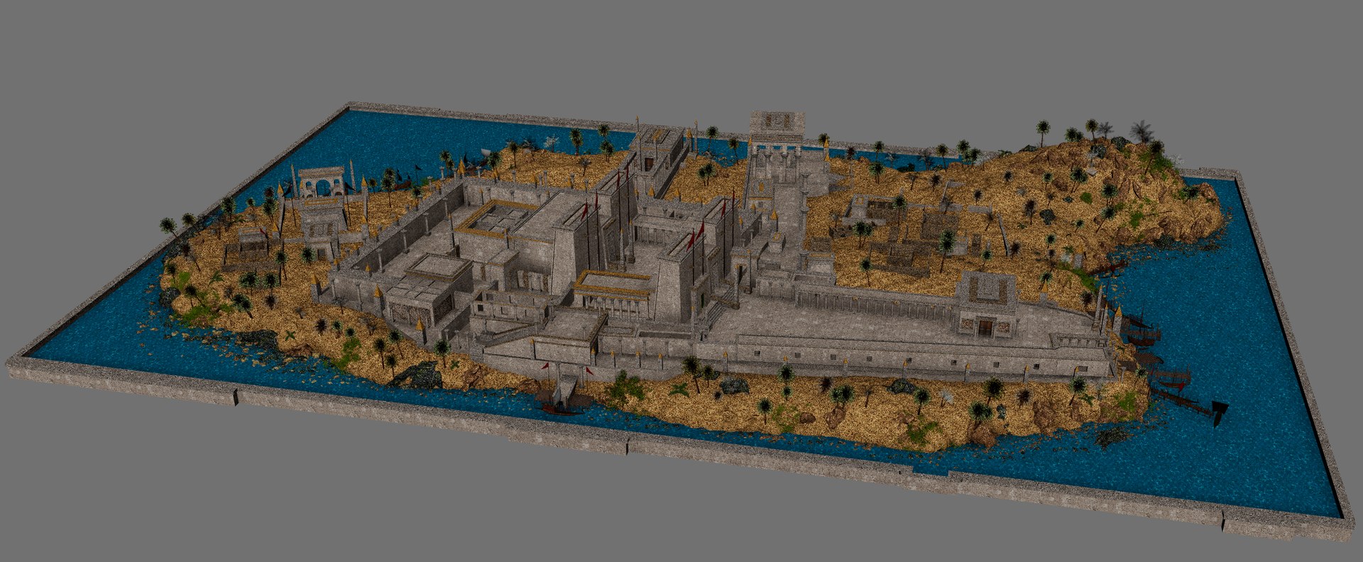 Philae Temple 3D Model - TurboSquid 2253597