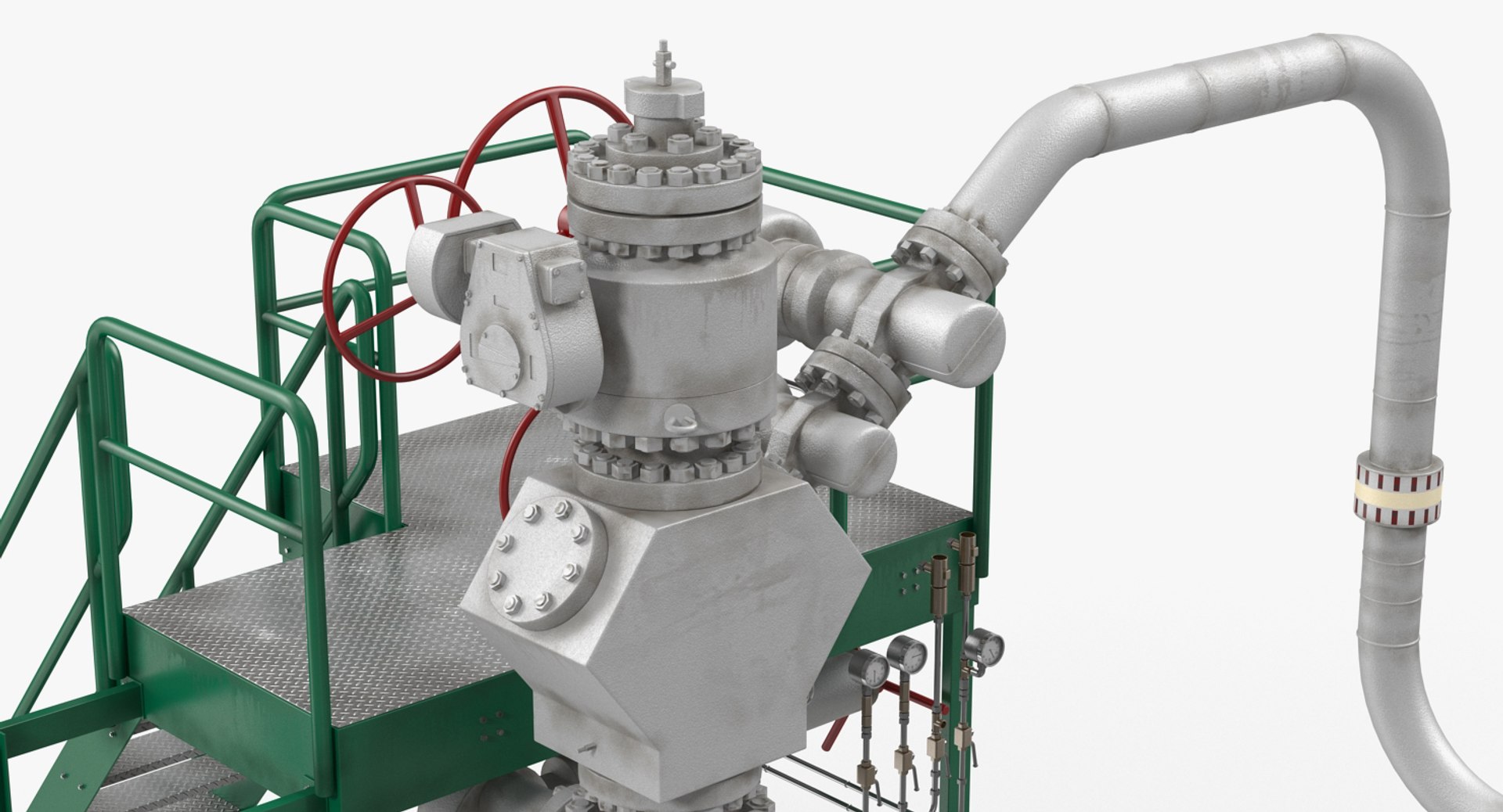 Oil wellhead 3D model - TurboSquid 1297045