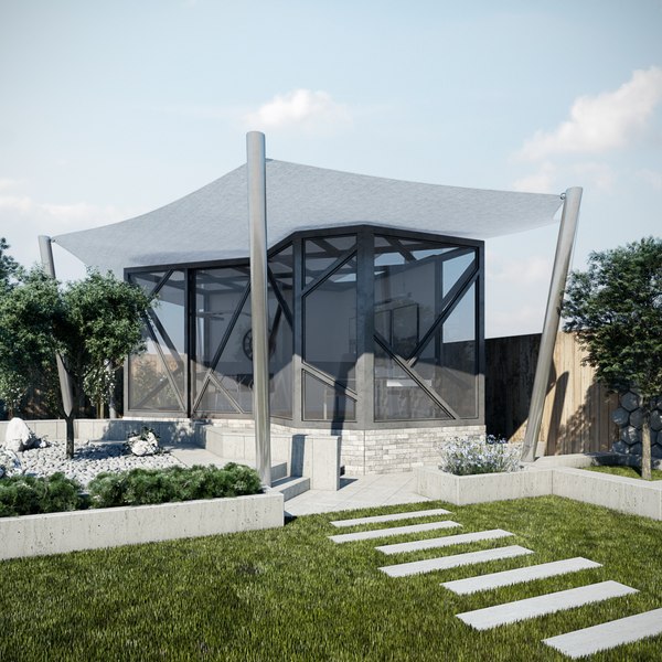 portico arcade baroque 3d model