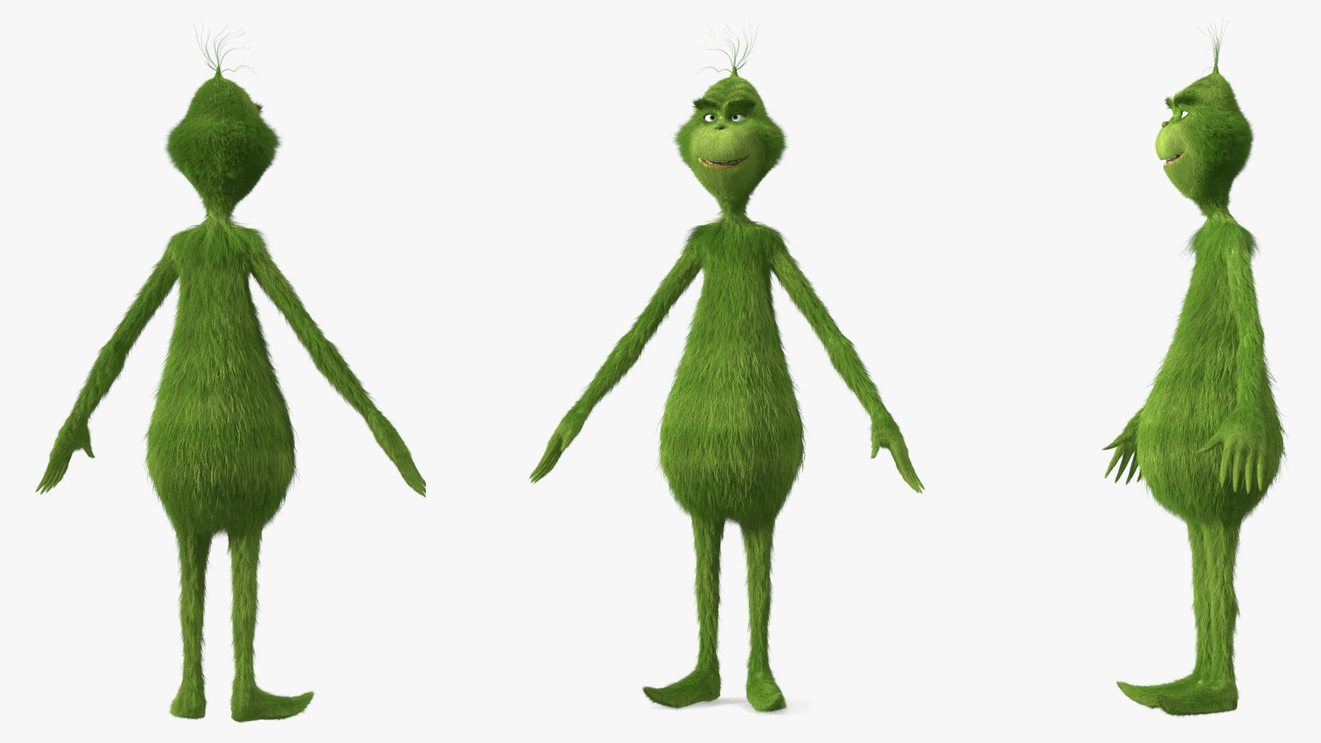 The Grinch Character T-Pose Fur 3D model - TurboSquid 2115189