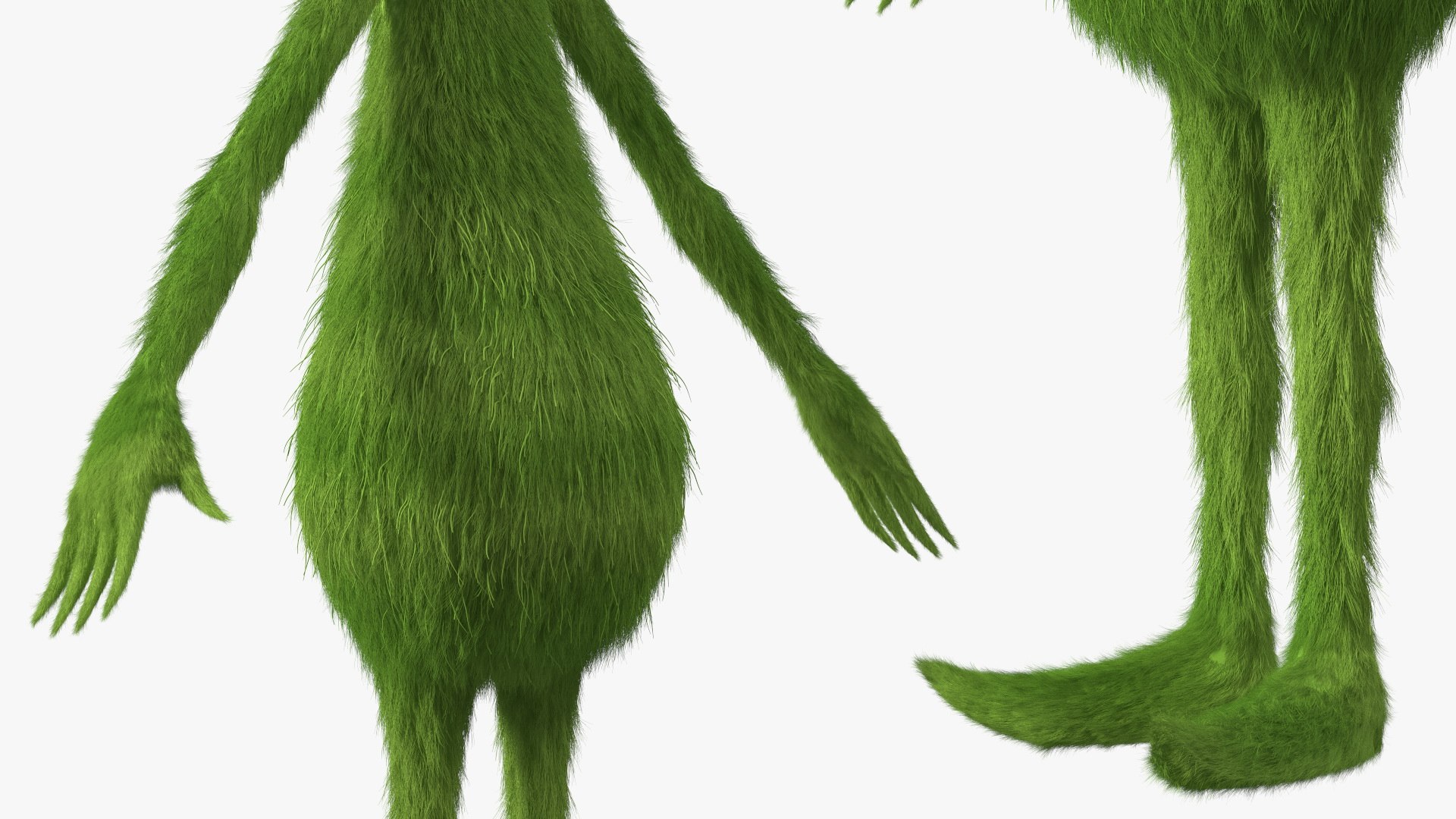 The Grinch Character T-Pose Fur 3D model - TurboSquid 2115189