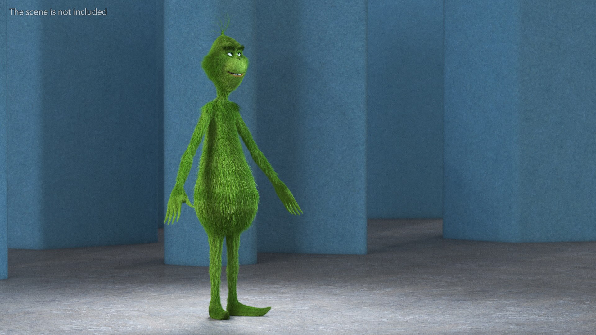 The Grinch Character T-Pose Fur 3D model - TurboSquid 2115189