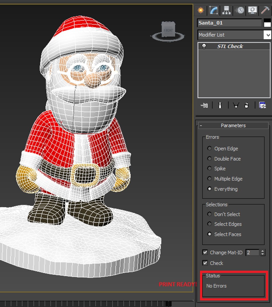 Santa Print-ready Christmas 3d Model