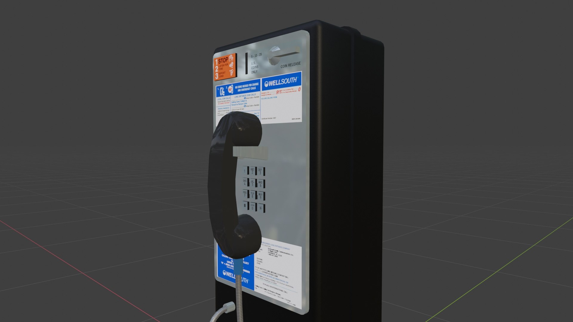 Payphone - Standalone Unit 3D - TurboSquid 2260071