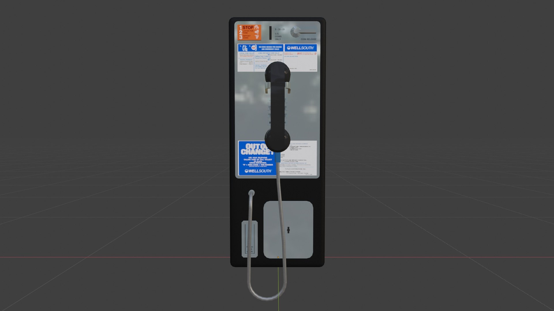Payphone - Standalone Unit 3D - TurboSquid 2260071