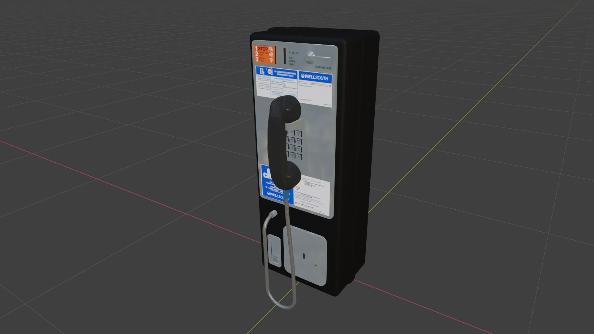 Payphone - Standalone Unit 3D - TurboSquid 2260071