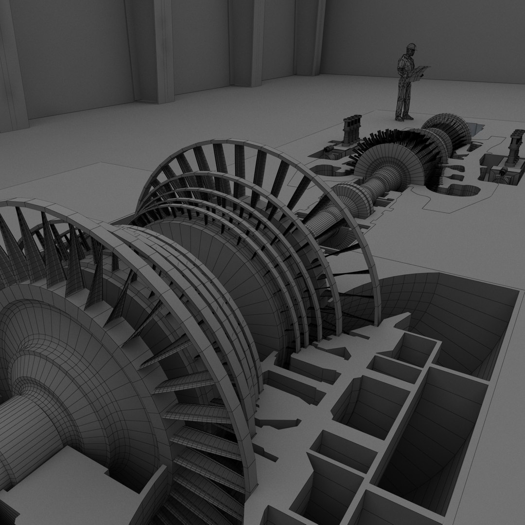 3D Steam Turbine Model - TurboSquid 1345207