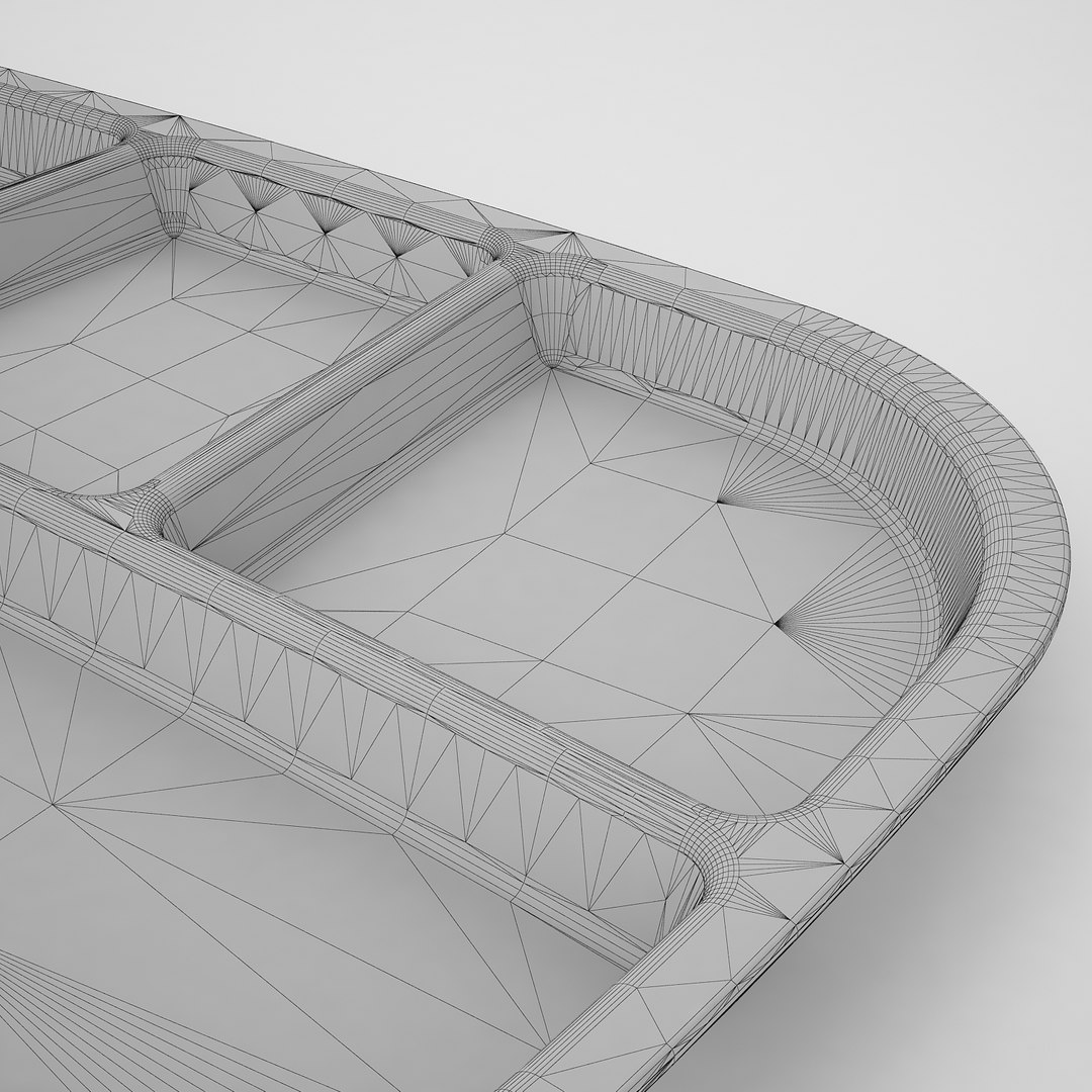 Lunch Food Tray 01 3d Model