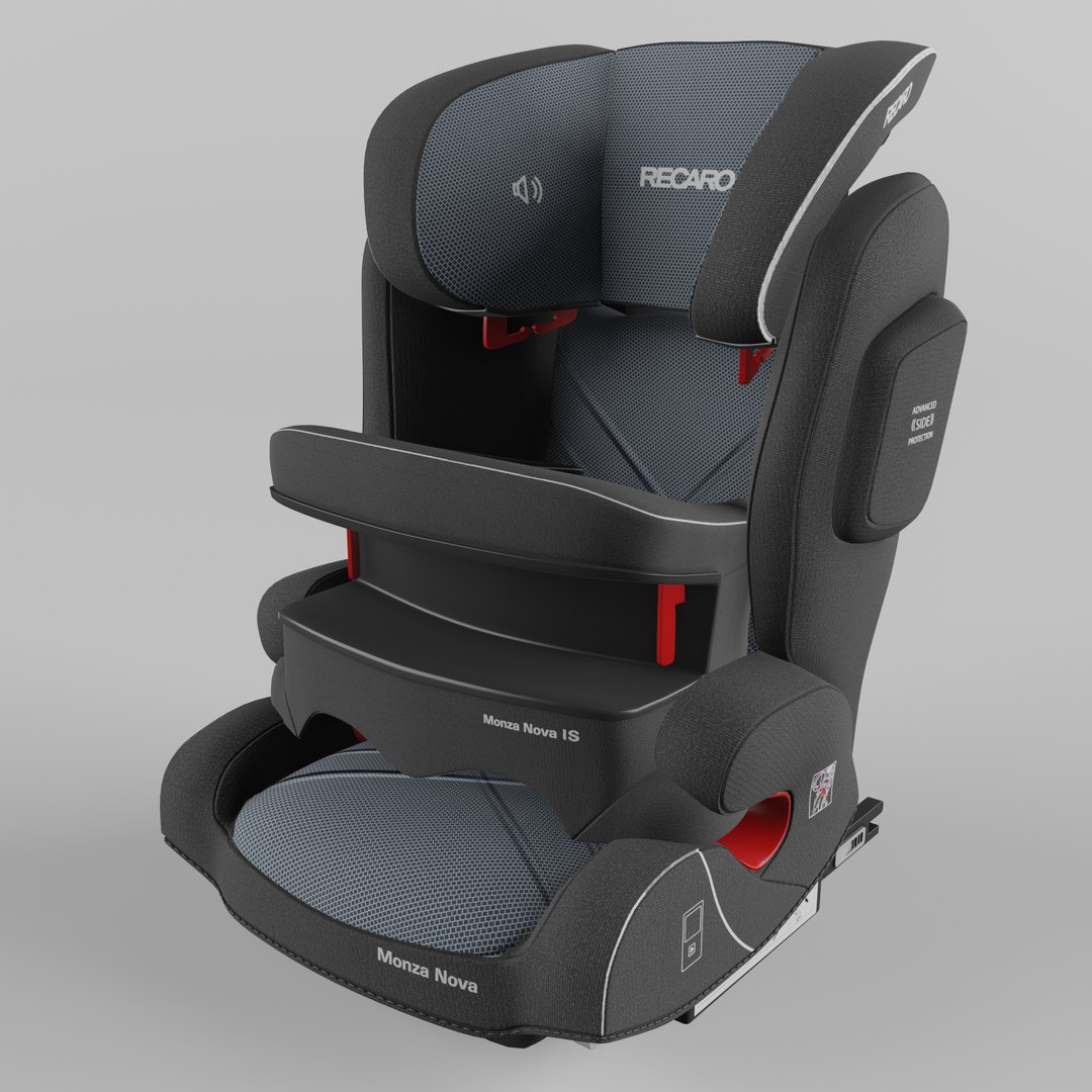 3D Recaro Monza Nova IS Children Car Seat Core Carbon Black ...