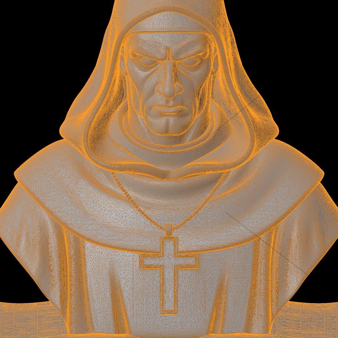 3D Saint Benedict Bust 3D Print Model - TurboSquid 2580140