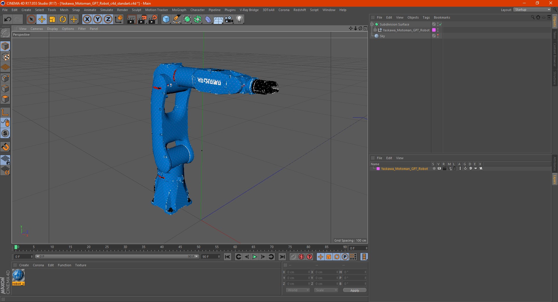 Yaskawa Motoman GP7 Robot 3D model - TurboSquid 1859286