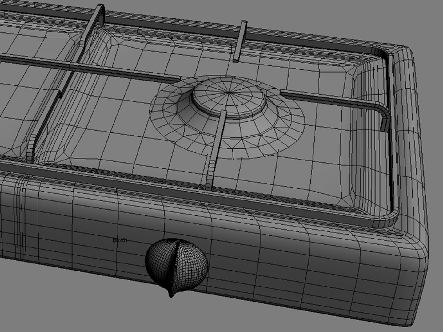 burner gas cooker 3d model