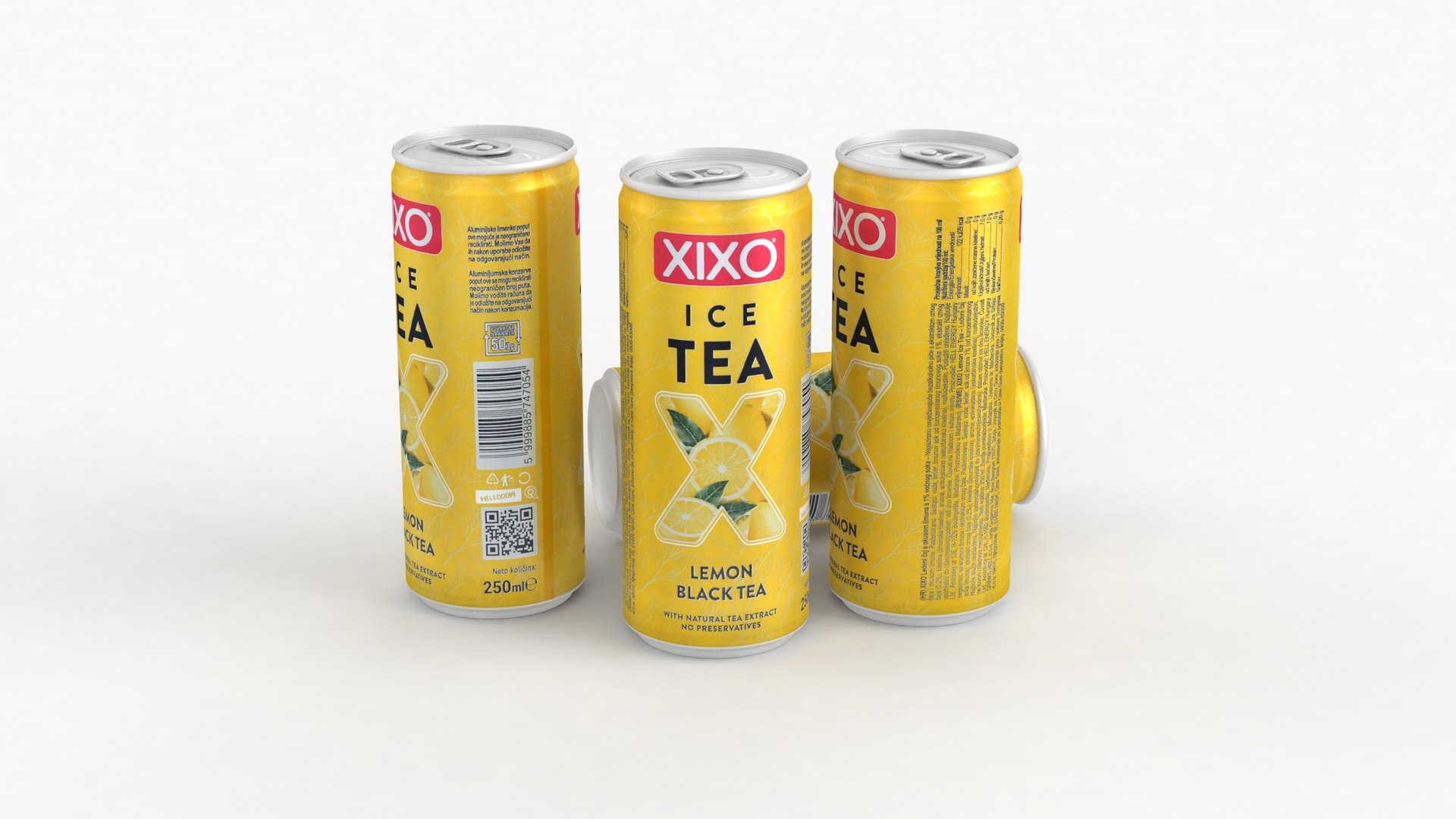 3D Beverage Can Xixo Ice Tea Lemon 250ml 2024 - TurboSquid 2277275