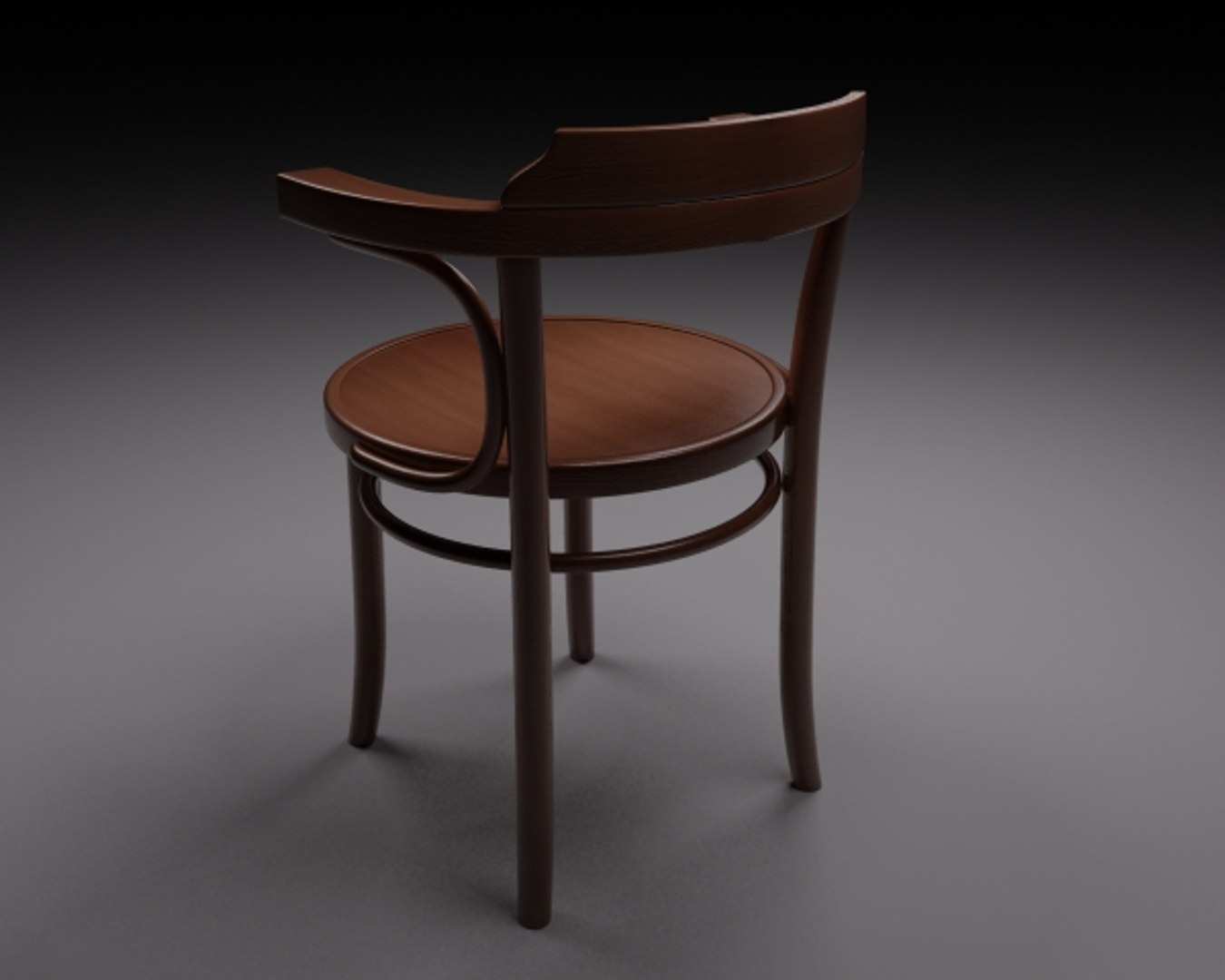 old wooden chair obj