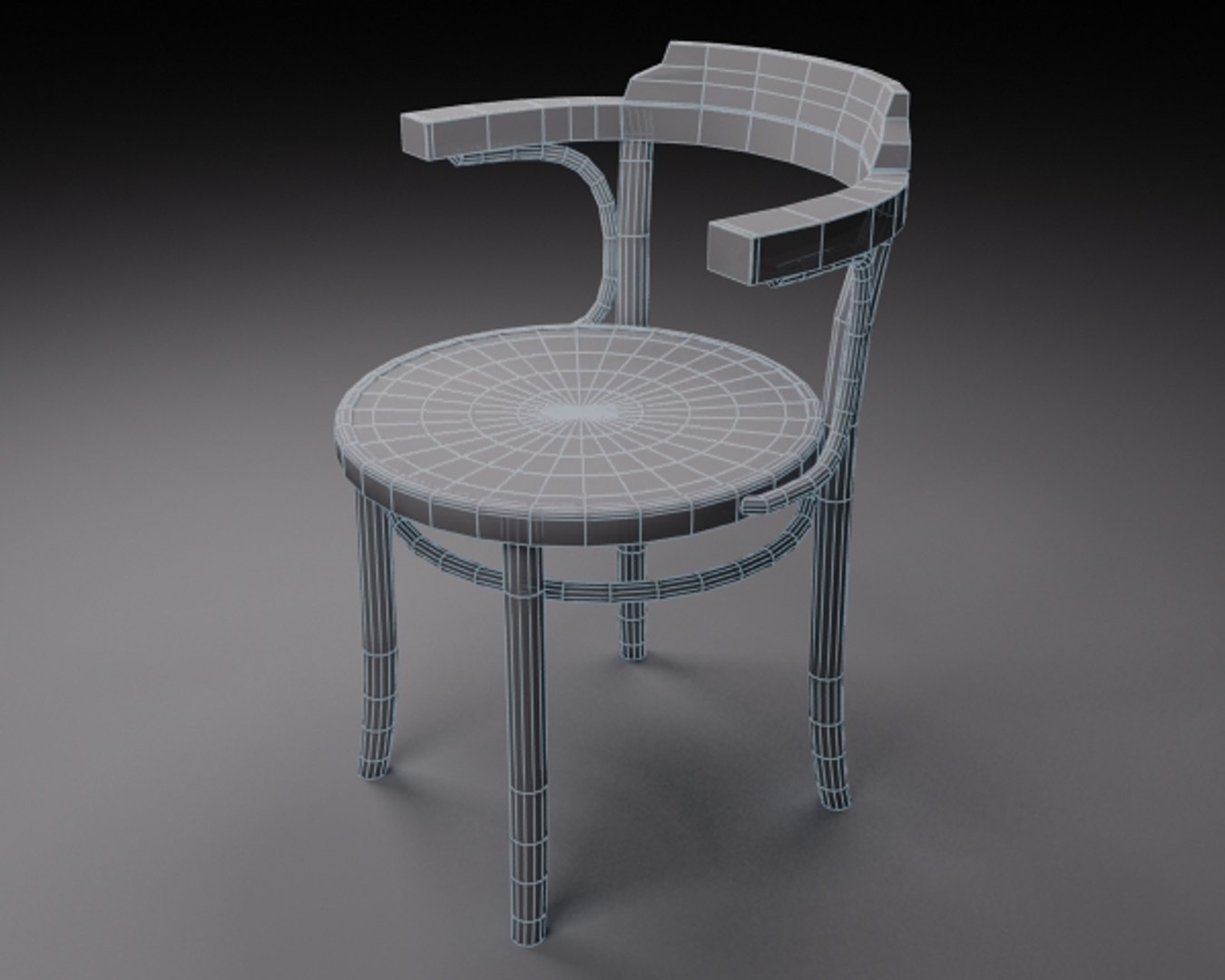 old wooden chair obj