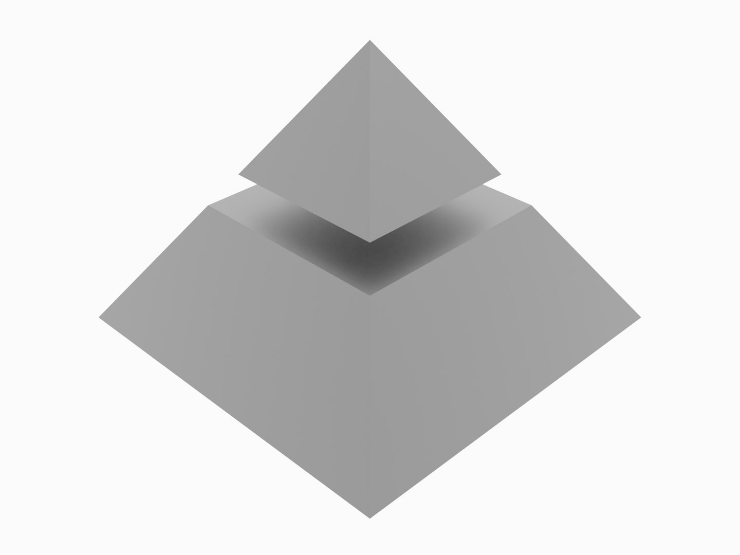 Pyramid Separated Into 2 Parts 3D - TurboSquid 2033247