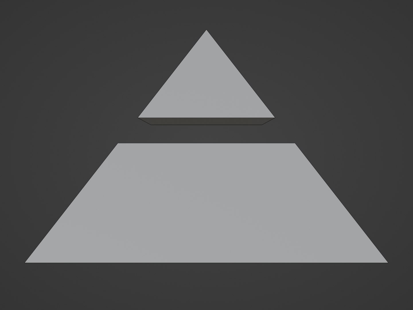 Pyramid Separated Into 2 Parts 3D - TurboSquid 2033247