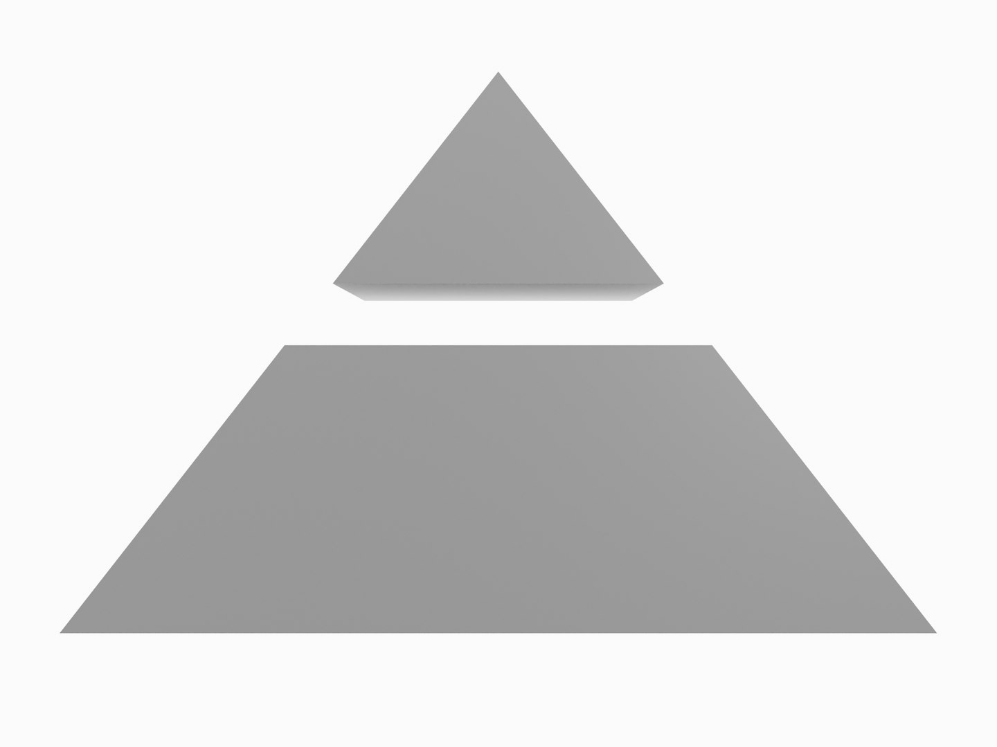 Pyramid Separated Into 2 Parts 3D - TurboSquid 2033247