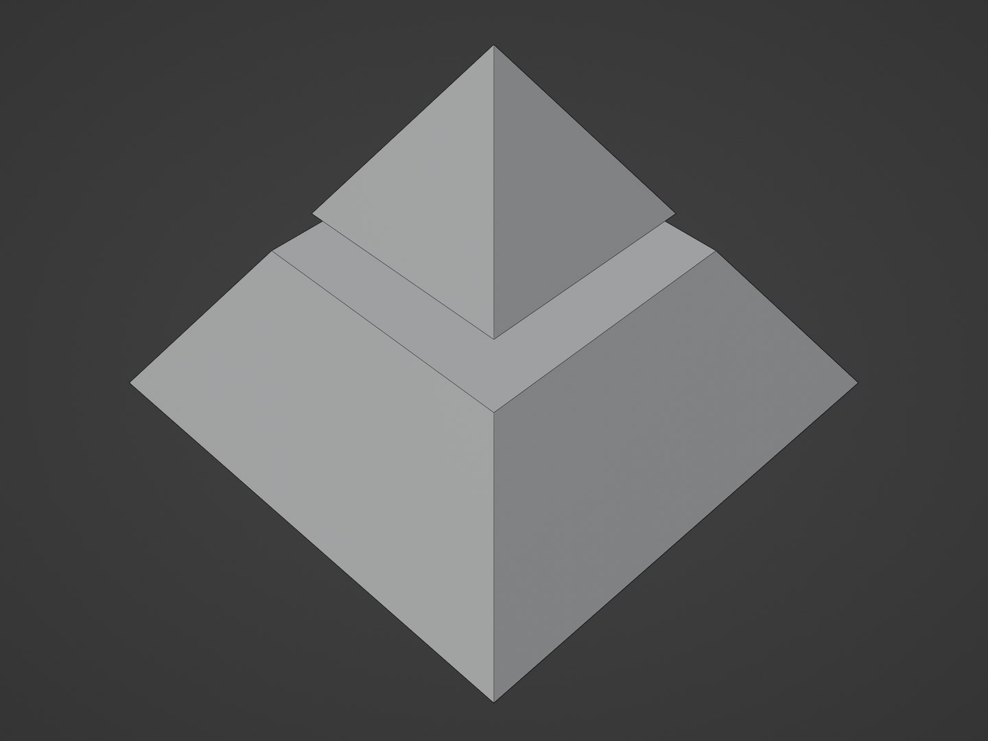 Pyramid Separated Into 2 Parts 3D - TurboSquid 2033247