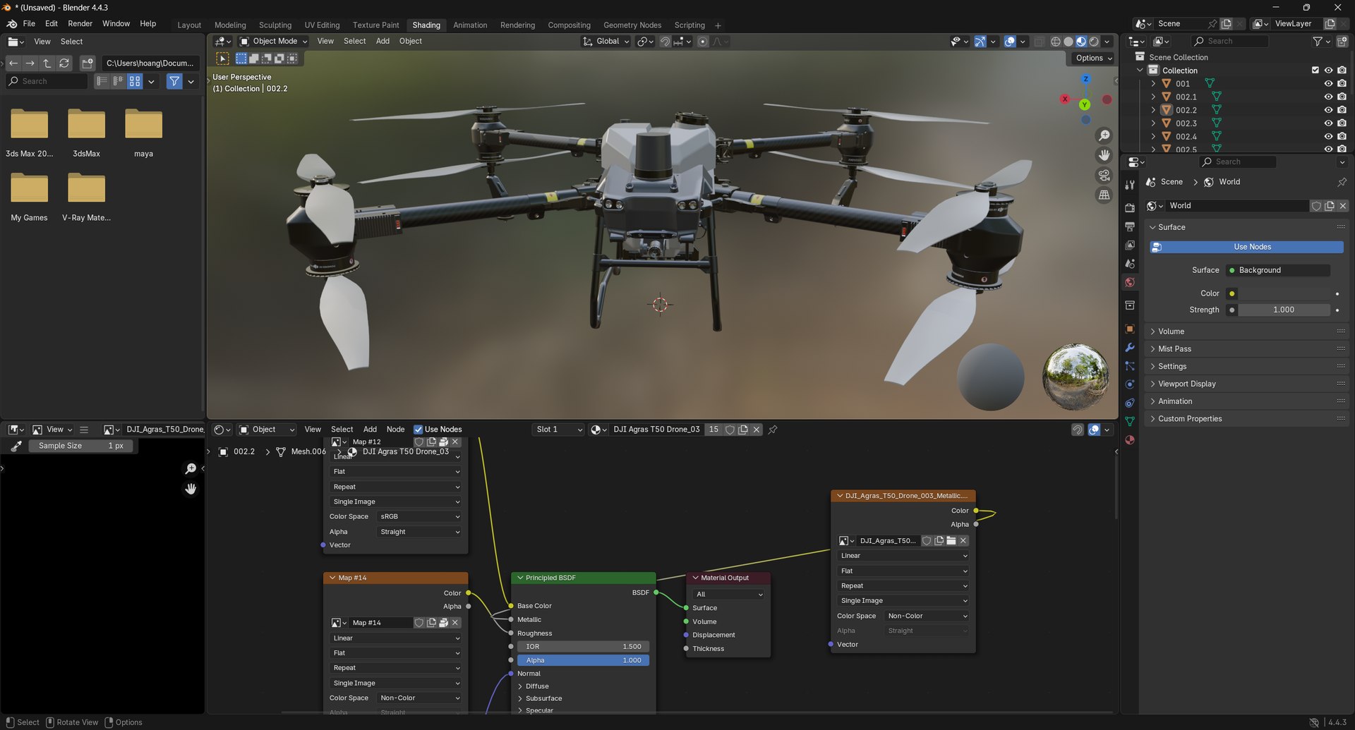 DJI Agras T50 Drone 3D Model - TurboSquid 2426005