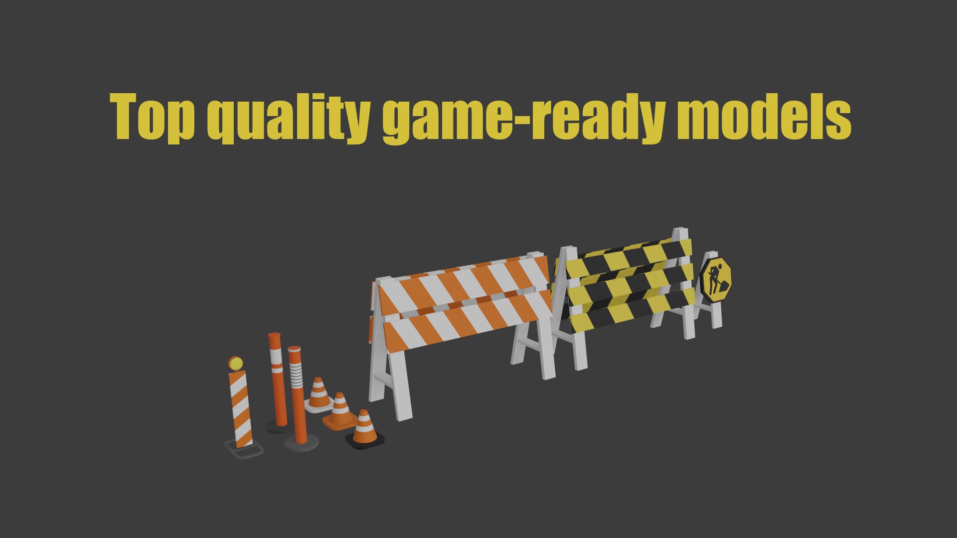 3D Construction Barriers - TurboSquid 1635902