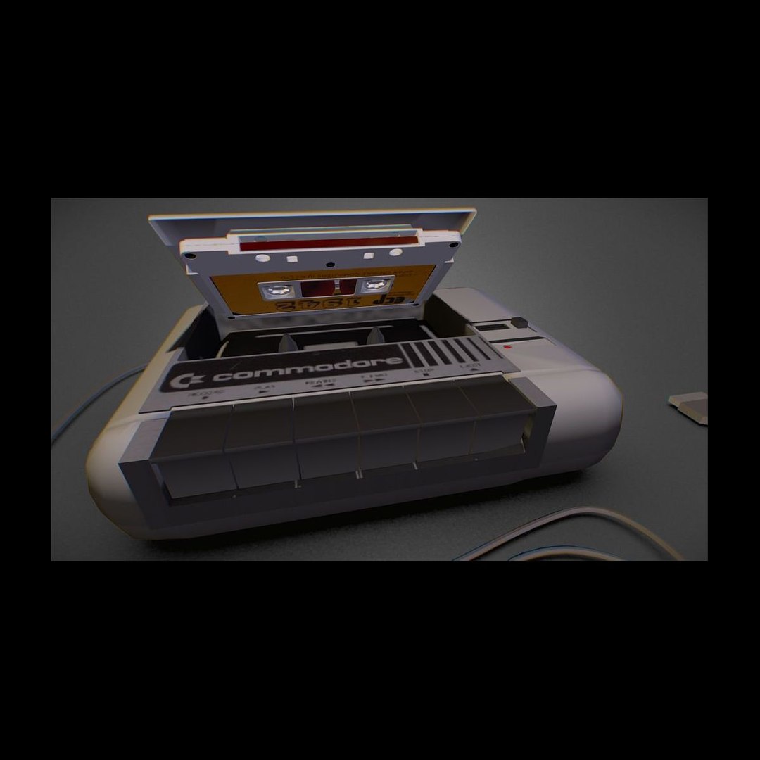 commodore datasette 3d model