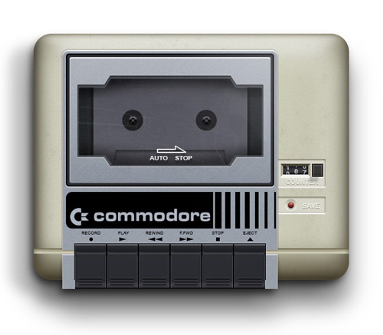 commodore datasette 3d model