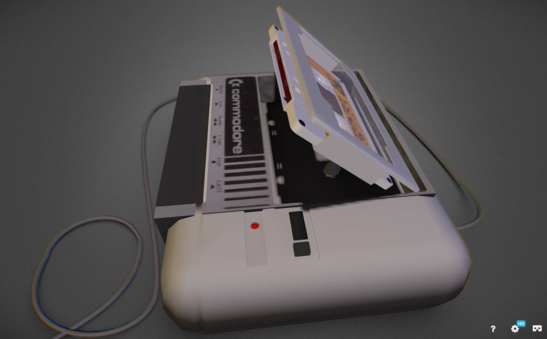 commodore datasette 3d model
