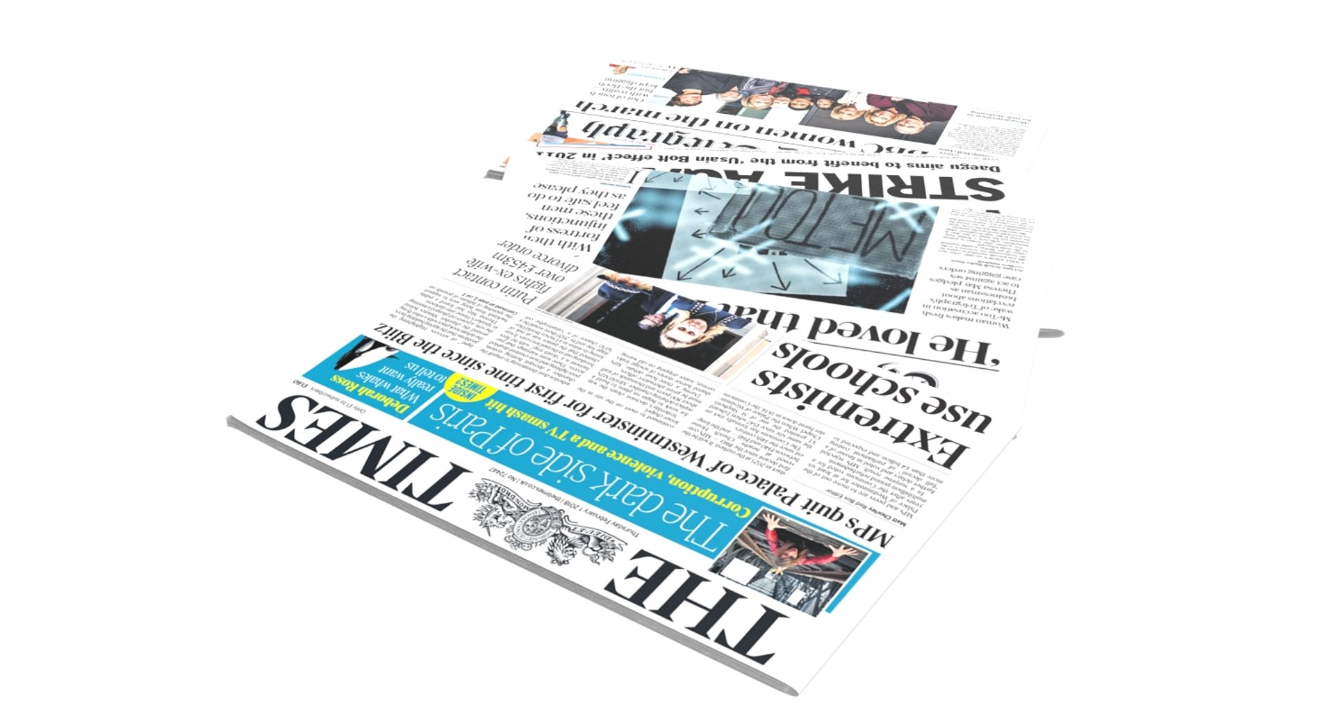 Real news papers magazines 3D model - TurboSquid 1340865