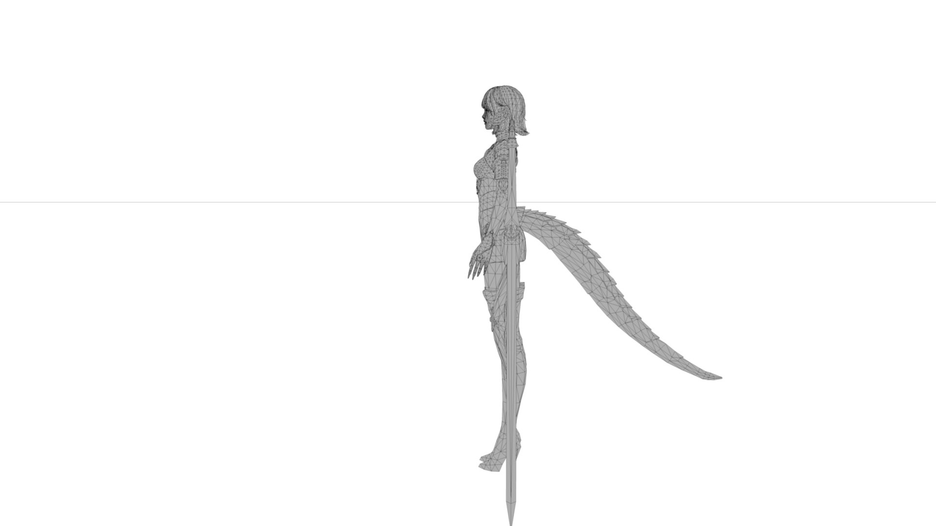 CG Woman Warrior Beauty Female Character Low-poly 3D Model 3D Model ...