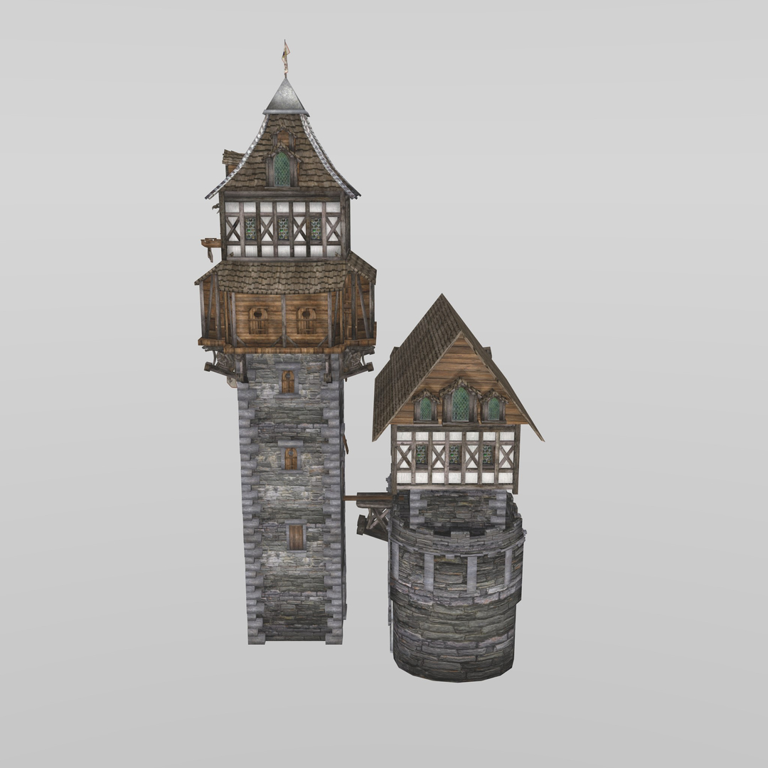 Castle Tower 3D Model - TurboSquid 1210777