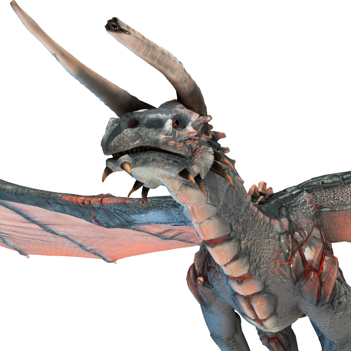 realistic volcano dragon pose 3ds