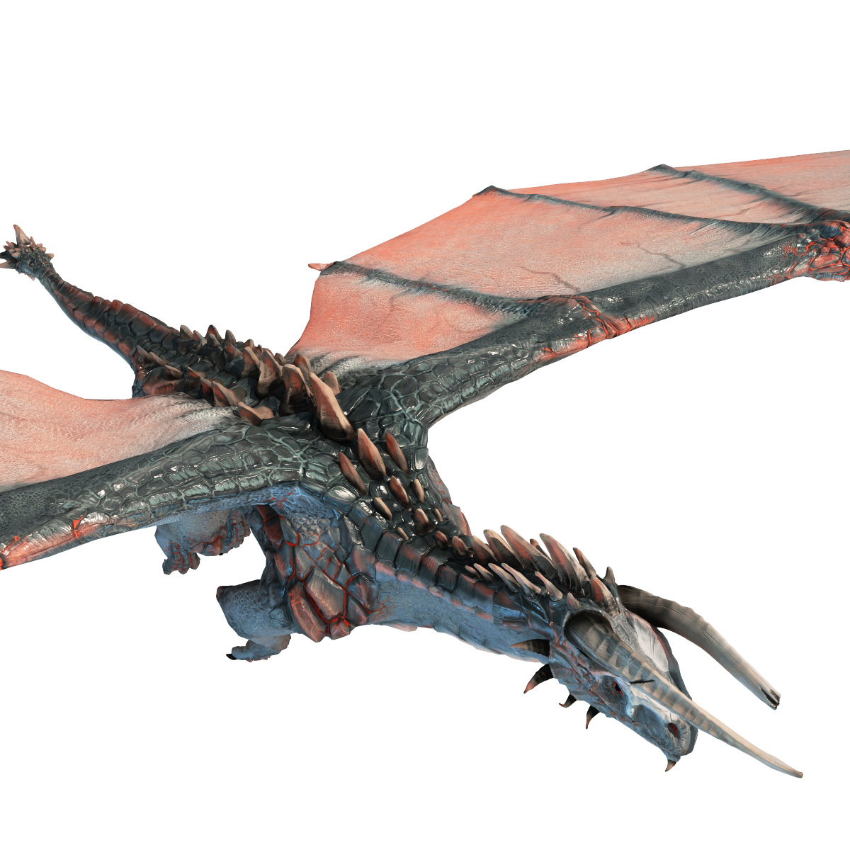 realistic volcano dragon pose 3ds