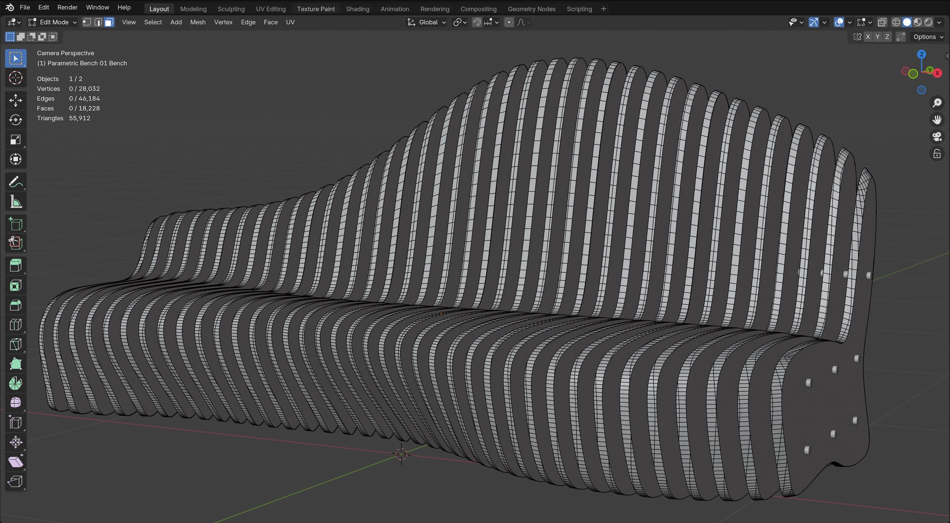 3D Parametric Bench 01 - TurboSquid 2338981