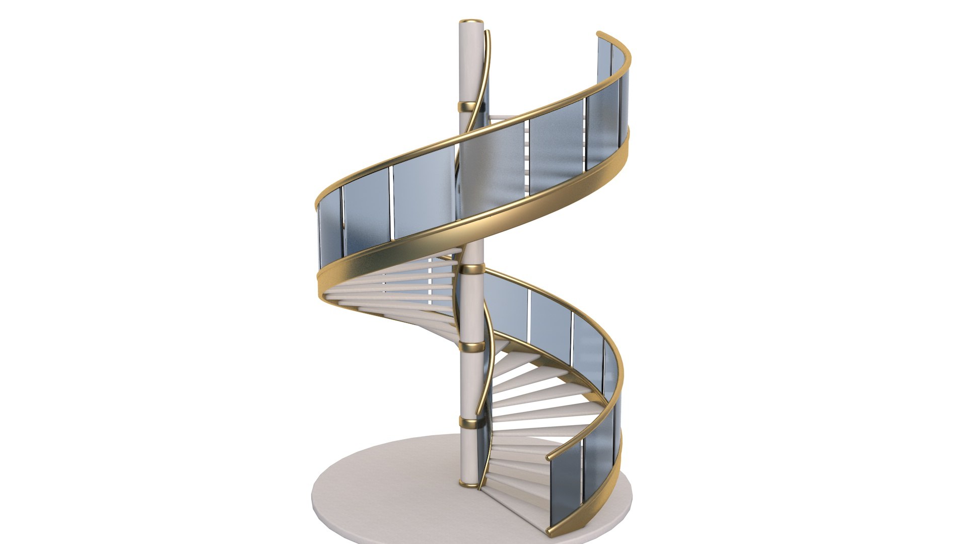 3D Spiral Stairs - TurboSquid 1961777